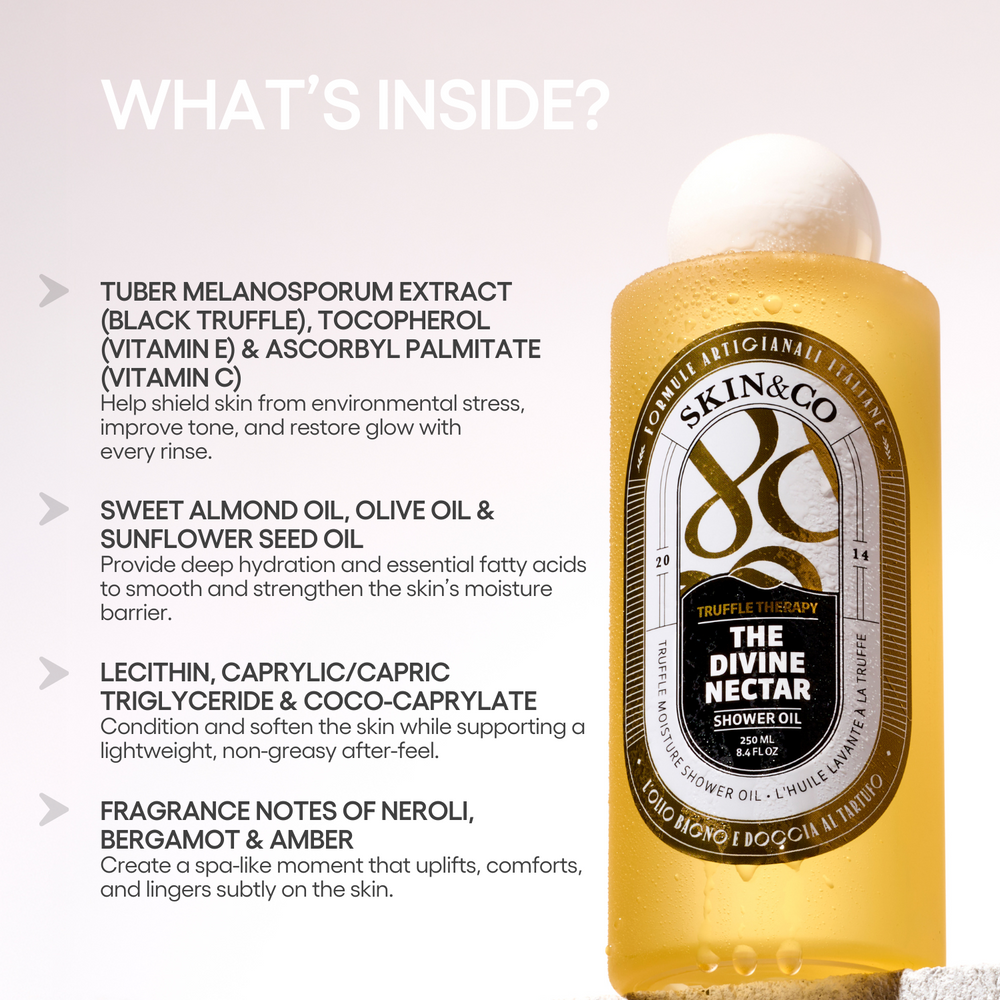 The Divine Nectar Shower Oil | Hydrating Oil-to-Milk Cleanser for Silky ...