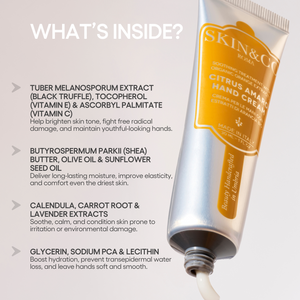 Citrus Amaro Hand Cream | Soften Nourish Protect Hands | SKIN & CO
